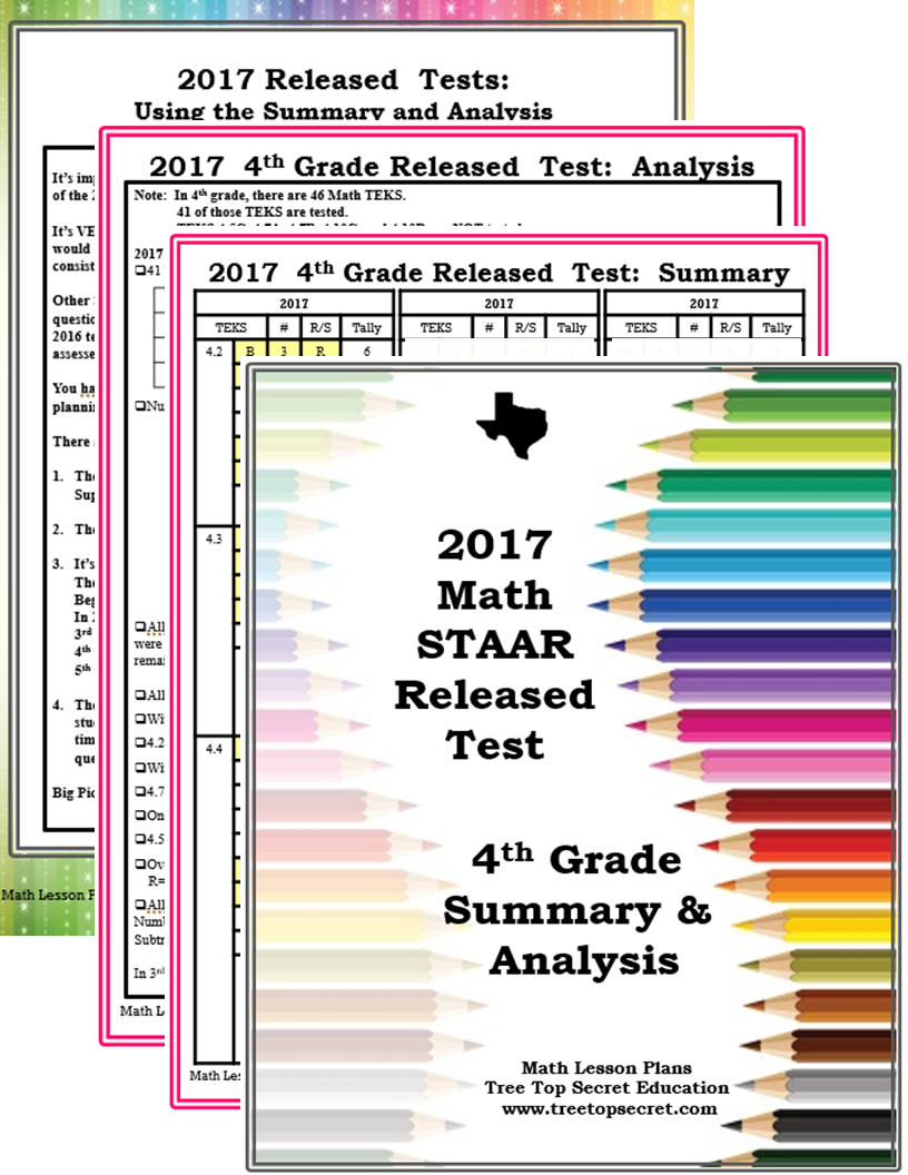 2018 Math STAAR Released Test 4th Grade Summary And Analysis 2018 Math STAAR Released Test 4th Grade Summary And Analysis